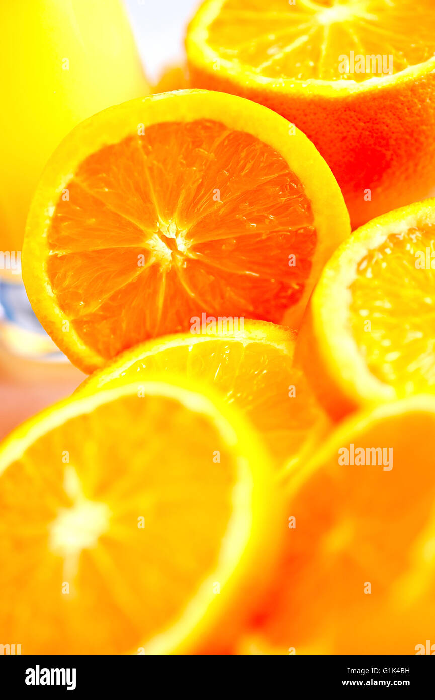 Slices of orange Stock Photo - Alamy