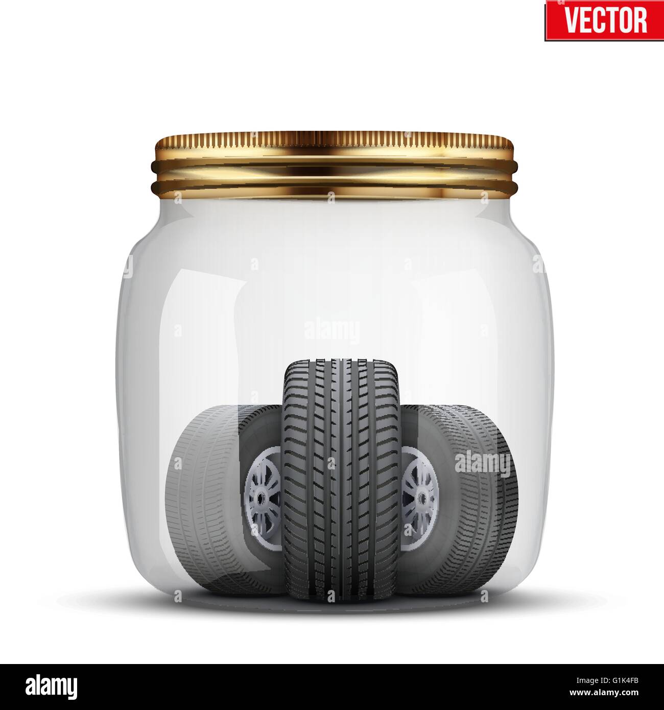 Winter tire on white Stock Vector Images - Alamy