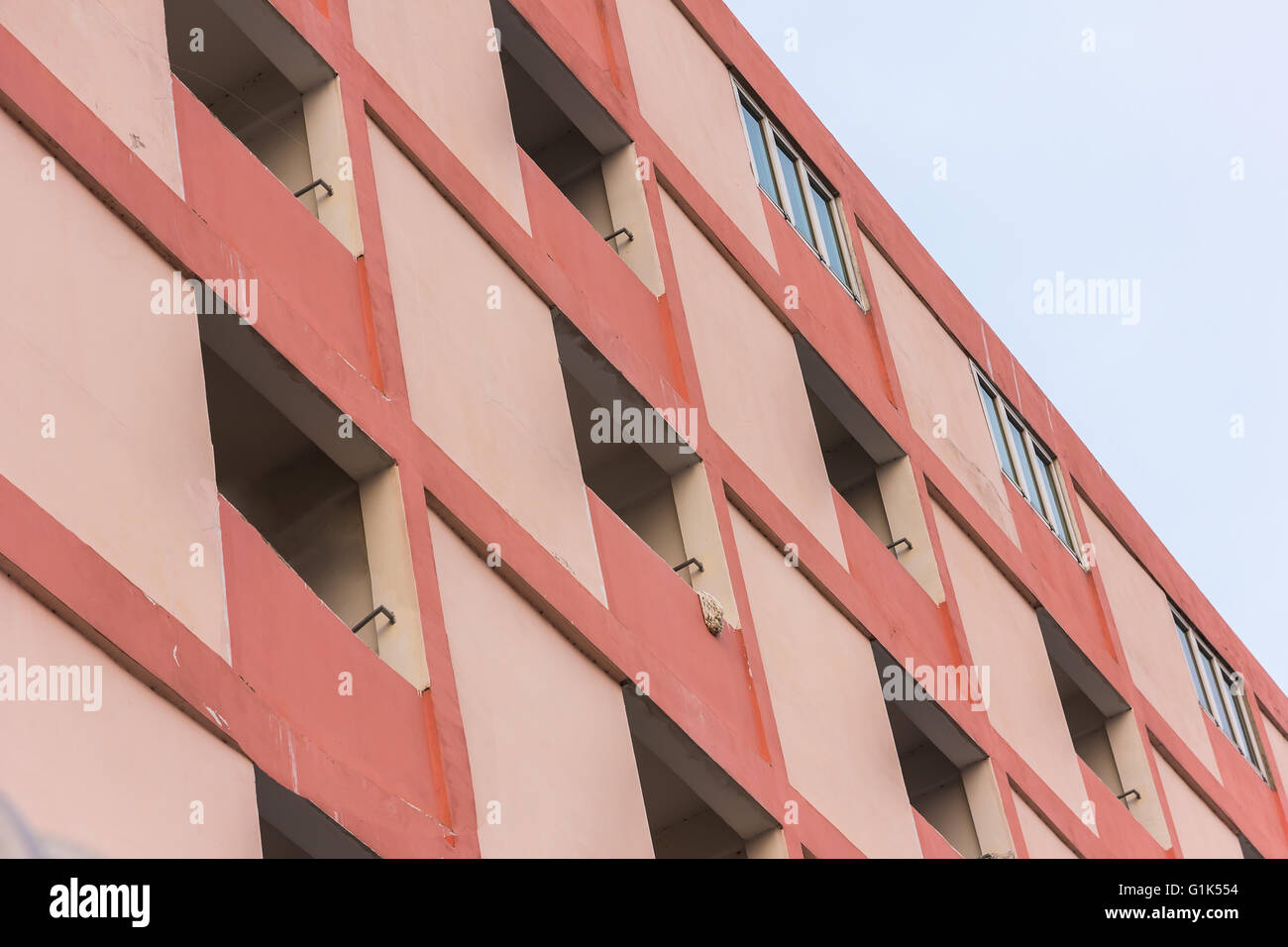 red building and sky Stock Photo - Alamy