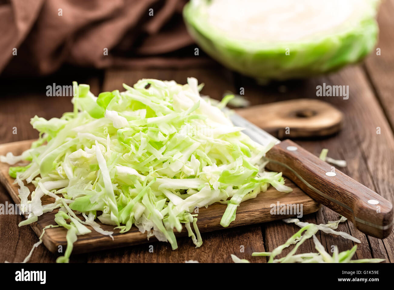 Cut chinese cabbage knife hi-res stock photography and images - Alamy
