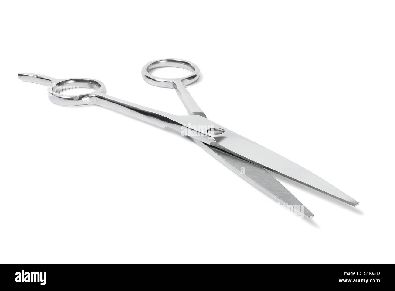 Steel barber scissors Stock Photo - Alamy