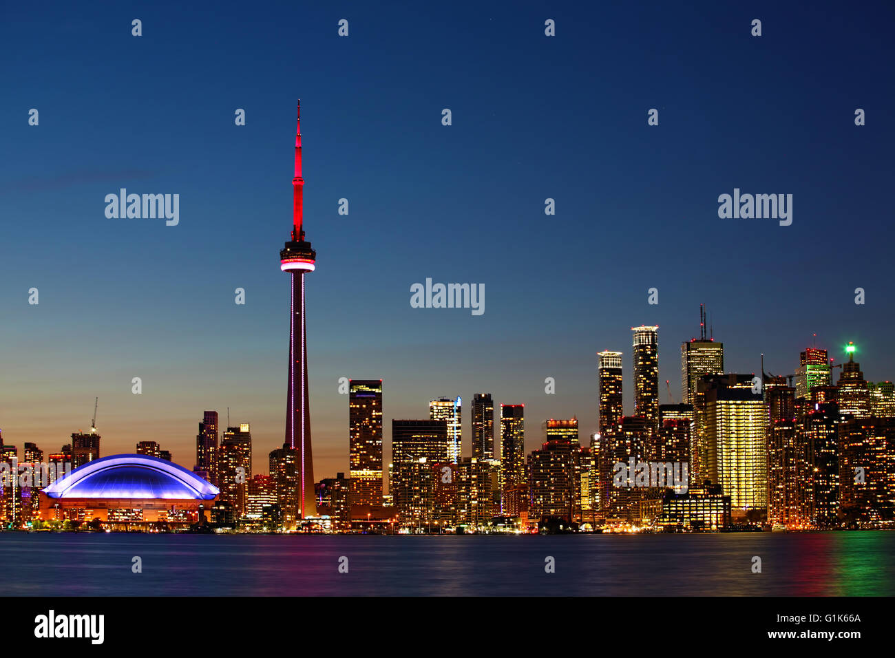 Toronto, Canada city center at dusk Stock Photo - Alamy