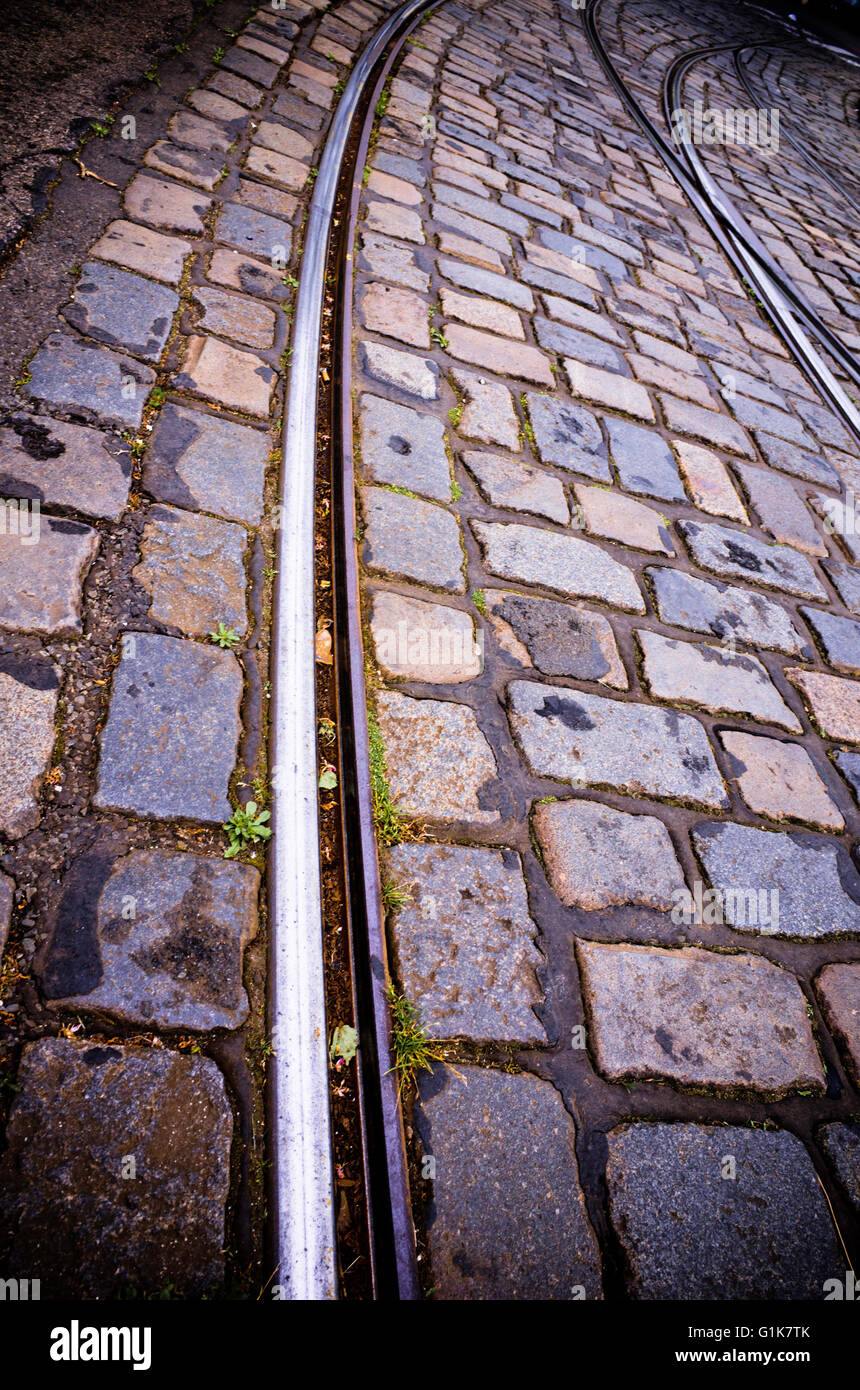 road paved with setts Stock Photo - Alamy