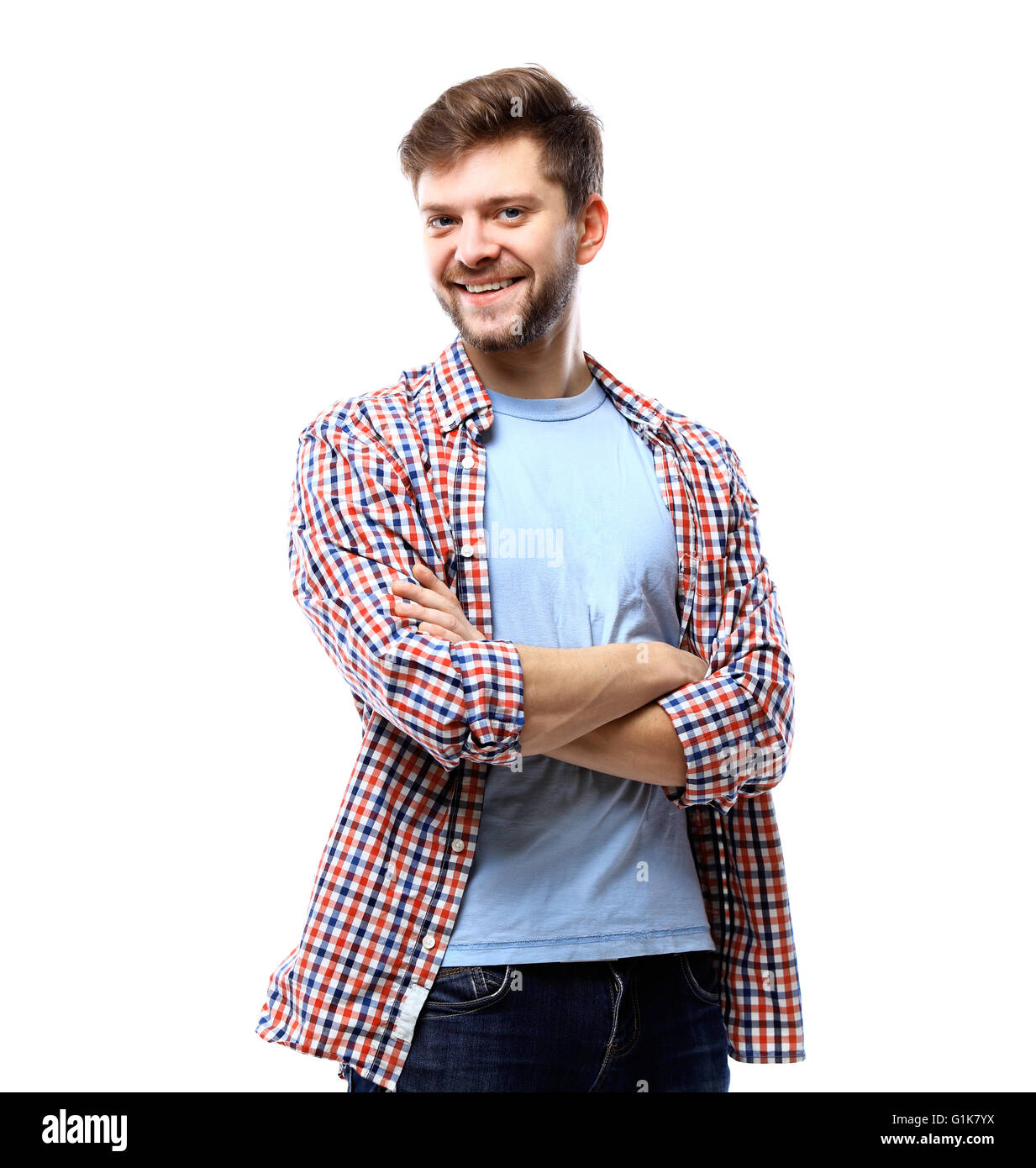 Portrait of happy smiling man Stock Photo - Alamy