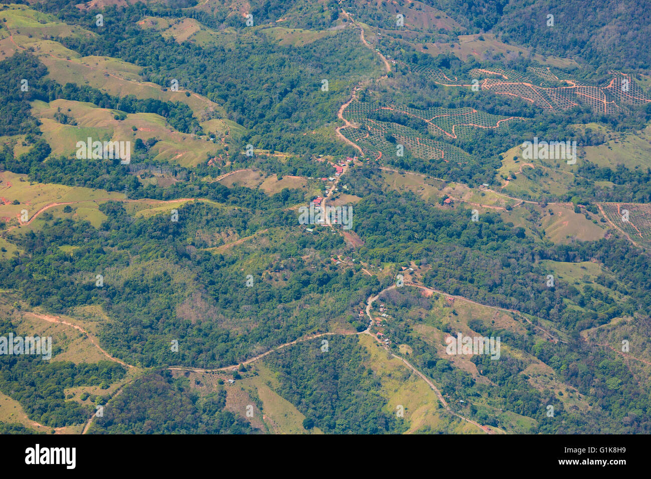 COSTA RICA - Aerial view of landscape Stock Photo - Alamy