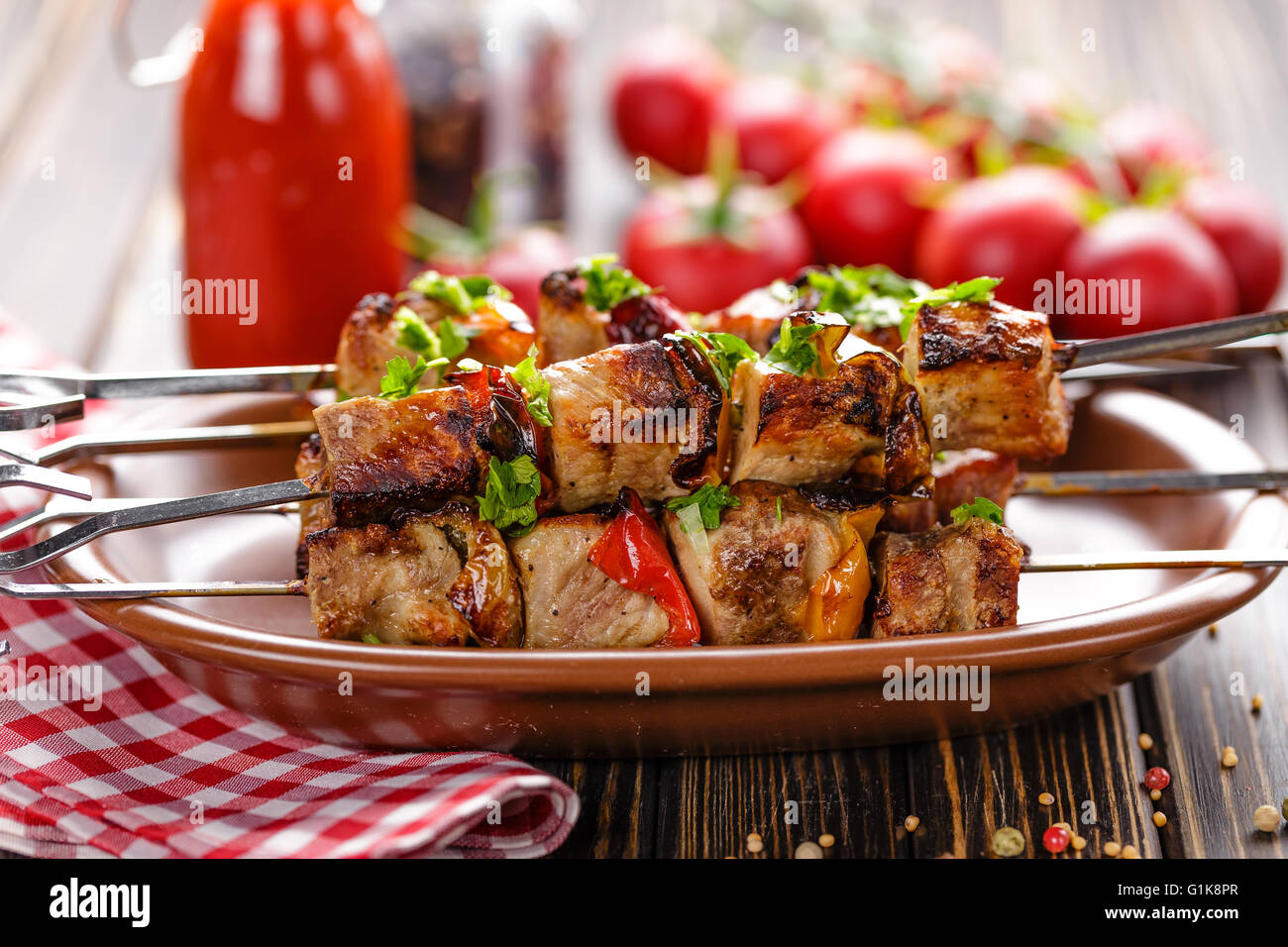 kebab on table Stock Photo - Alamy