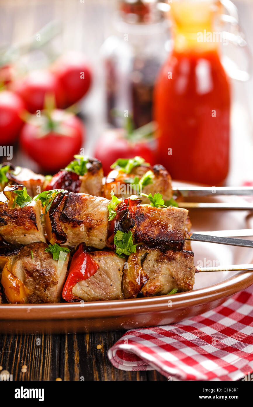 kebab on table Stock Photo - Alamy