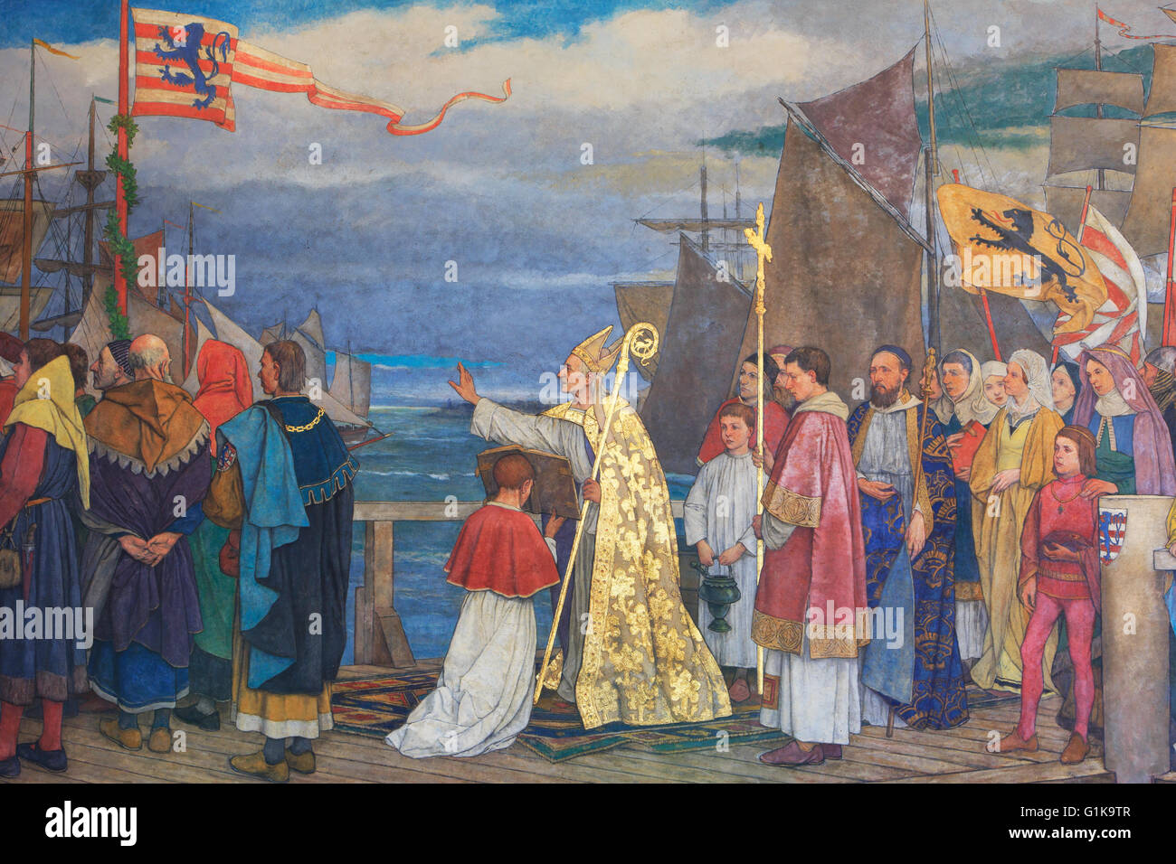 Medieval flemish town painting hi-res stock photography and images - Alamy