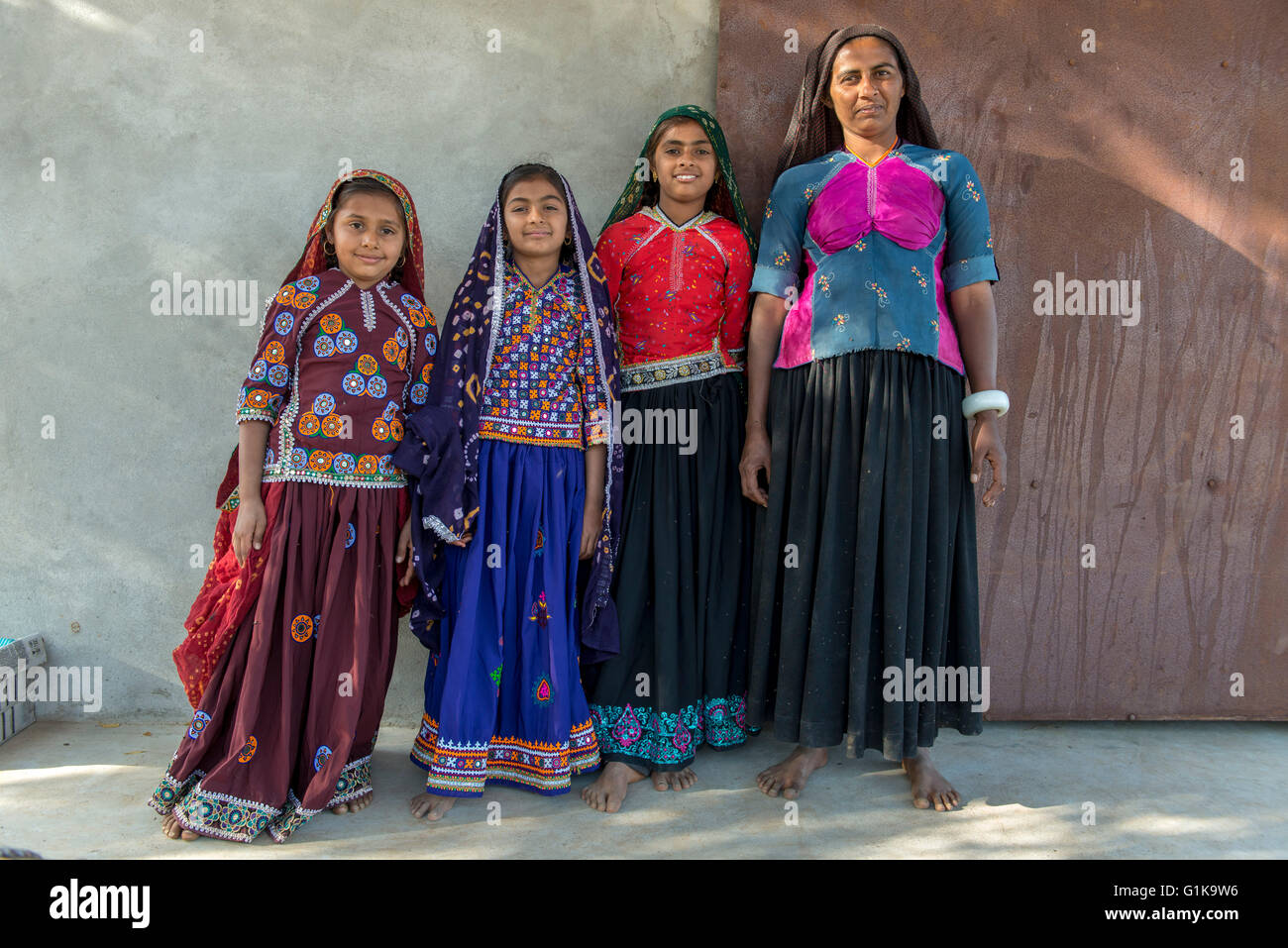 Ahir Family, Kutch Stock Photo - Alamy