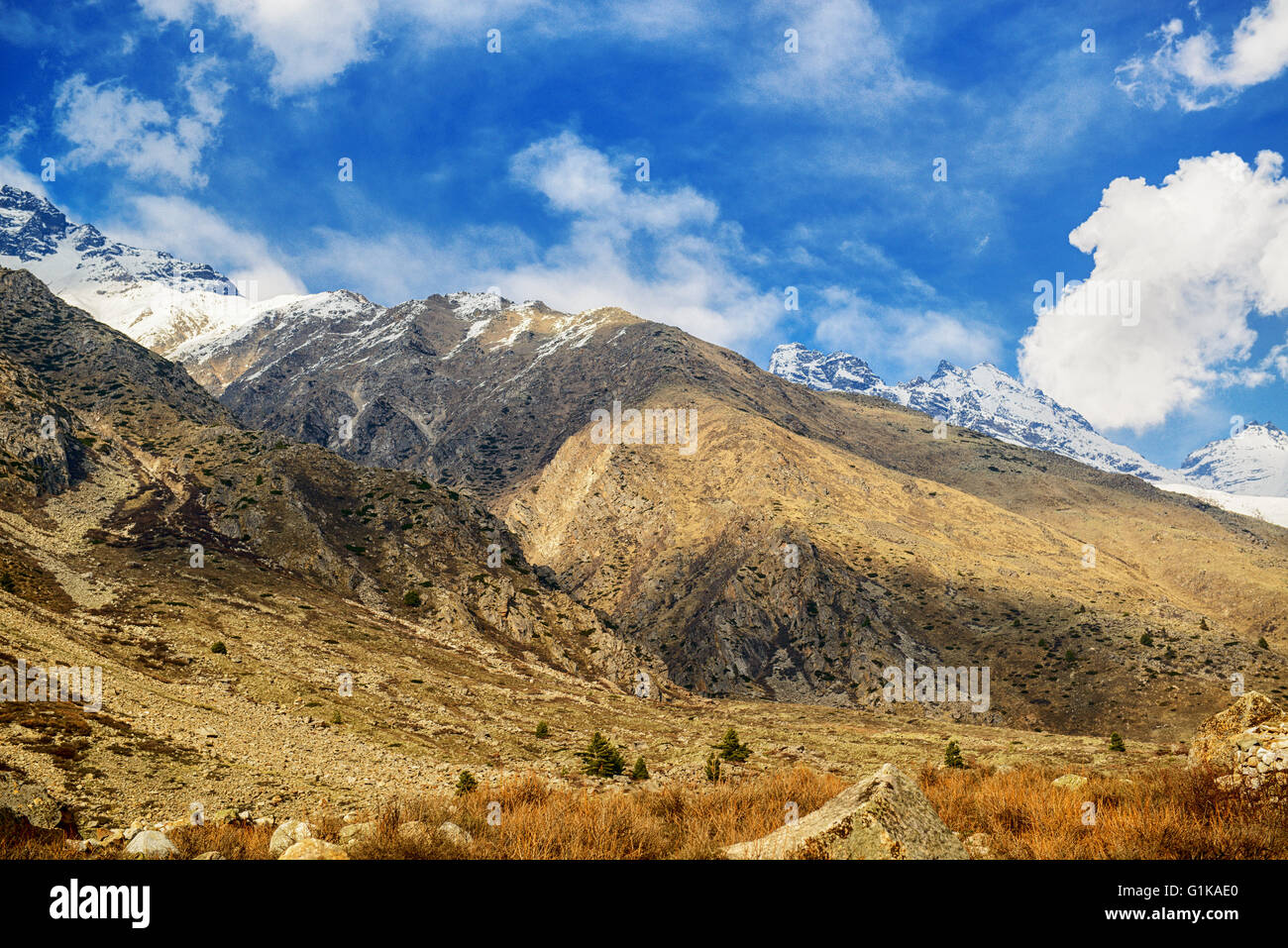 Landscape view of Chitkul Stock Photo - Alamy