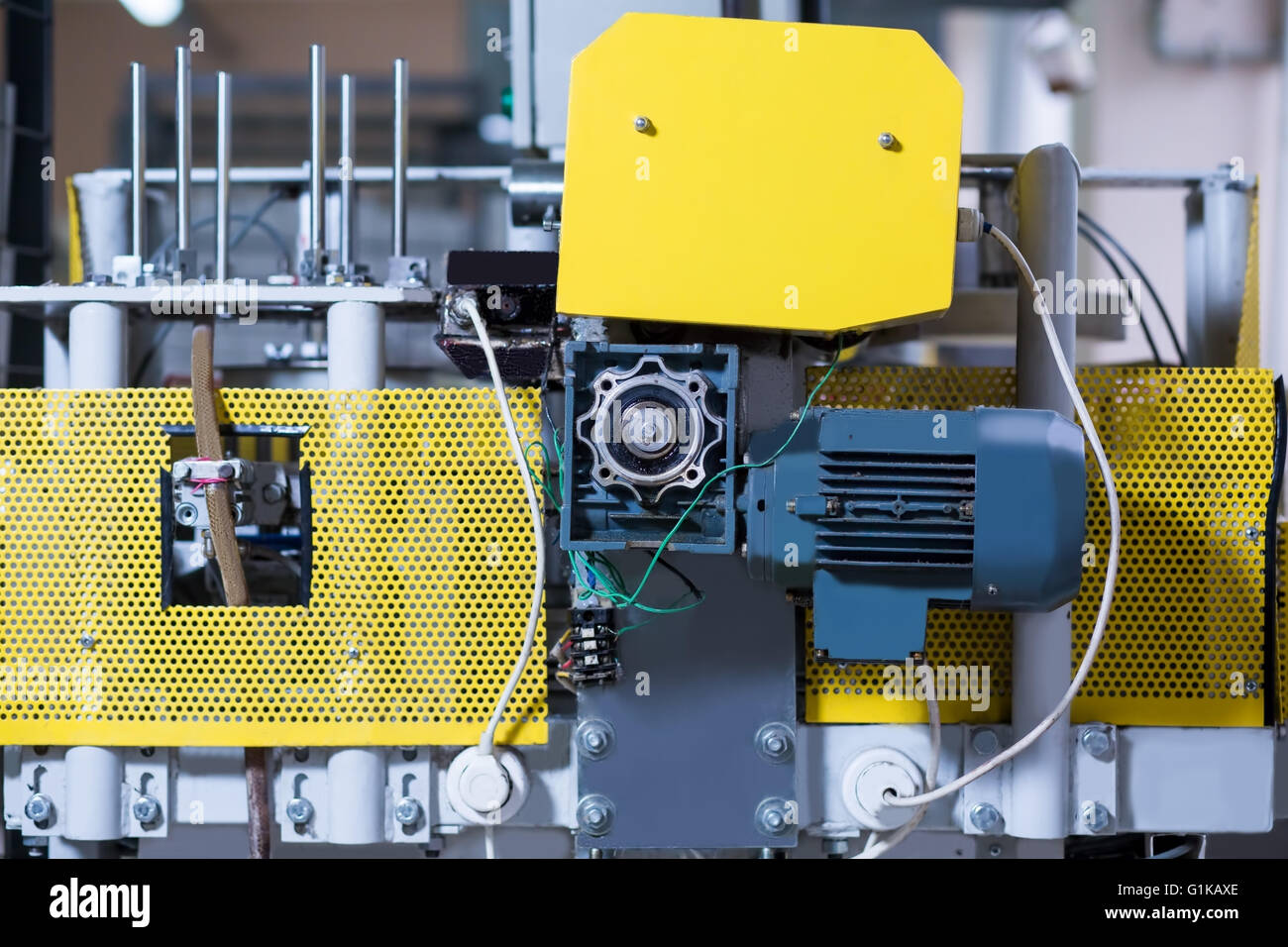 Factory machine with motor Stock Photo - Alamy