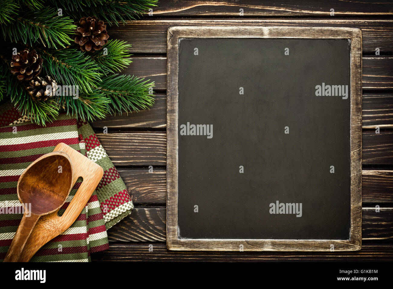 Chalkboard christmas restaurant menu board hi-res stock photography and ...