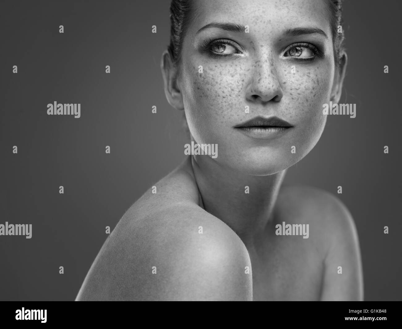 Face beauty make up Black and White Stock Photos & Images - Alamy