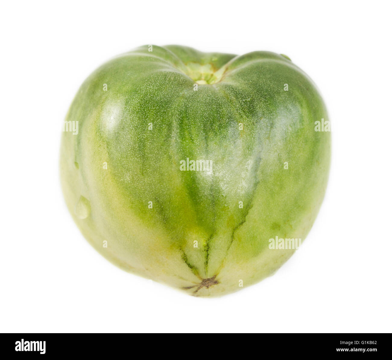 Whole green ox heart tomato, Solanum lycopersicum Stock Photo - Alamy