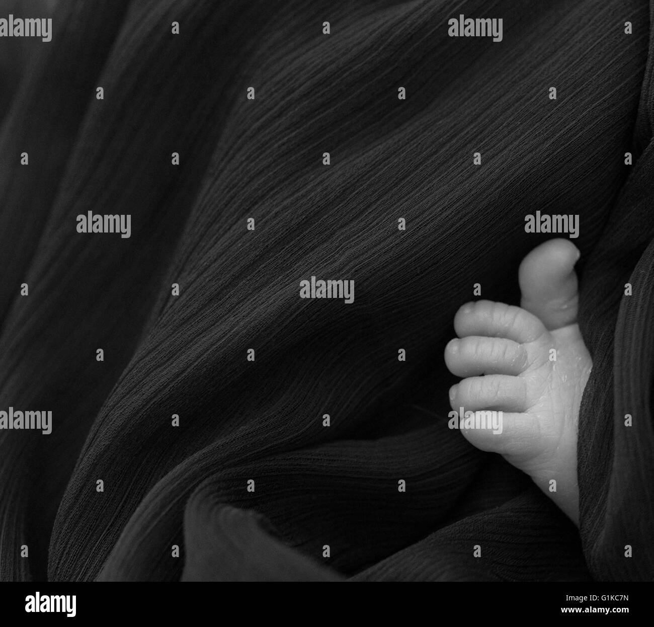 Newborn, baby black and white Stock Photo - Alamy