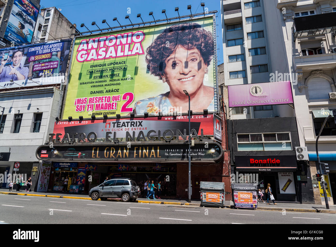 Teatro El Nacional, Avenida Corrientes, Buenos Aires, Argentina Stock ...