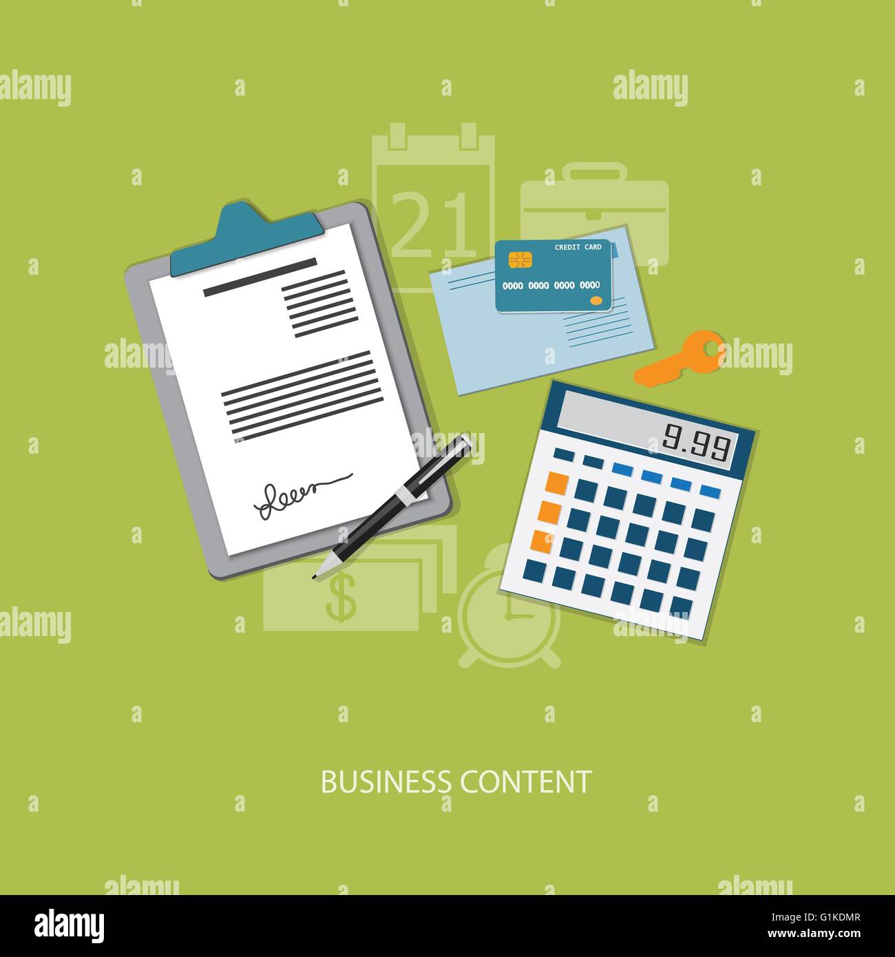 Flat vector business card hi-res stock photography and images - Alamy