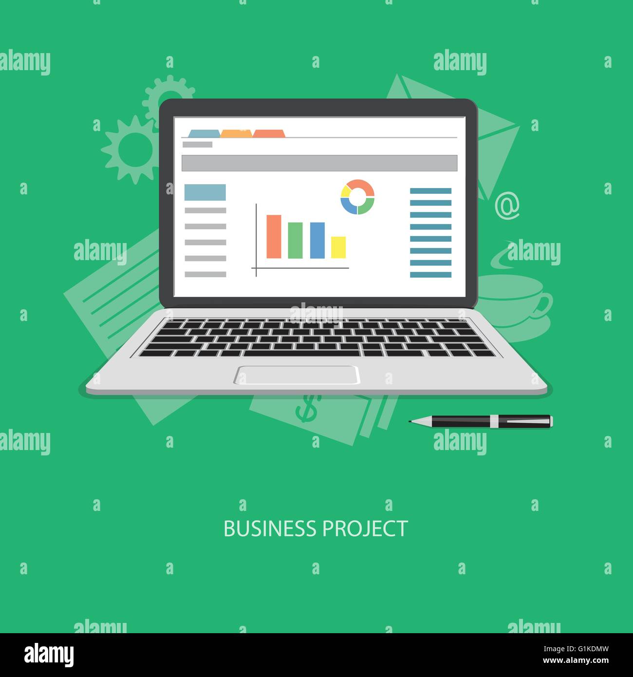 Flat design modern vector illustration concept of education, business ...