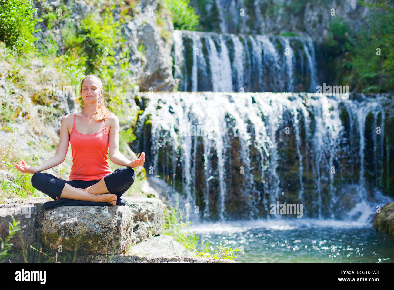 Yoga practice hi-res stock photography and images - Alamy