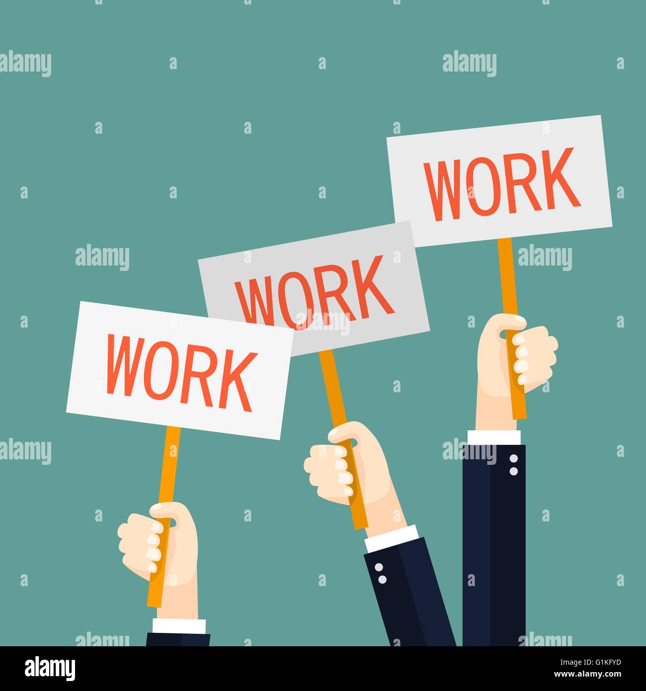 Placards sign stick Stock Vector Images - Alamy