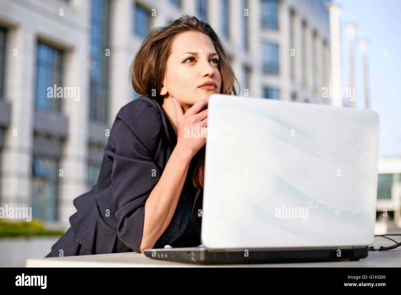 Business women lying grass hi-res stock photography and images - Alamy
