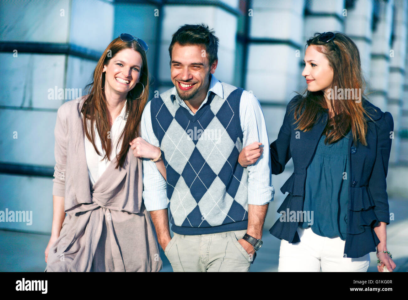 students walking and have fun Stock Photo - Alamy