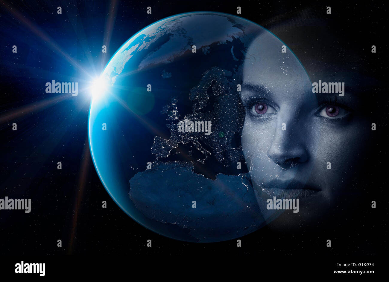 Earth face hi-res stock photography and images - Alamy