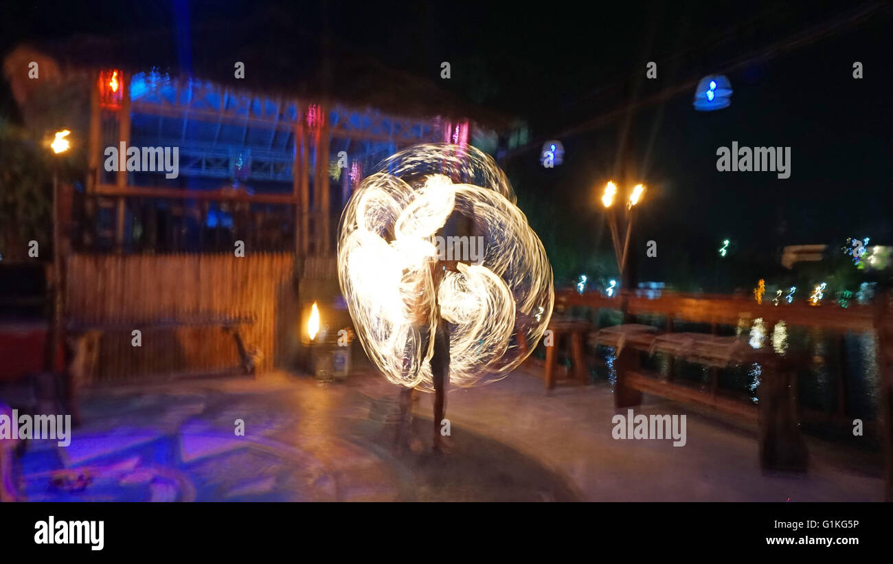 Thai fire show hi-res stock photography and images - Alamy