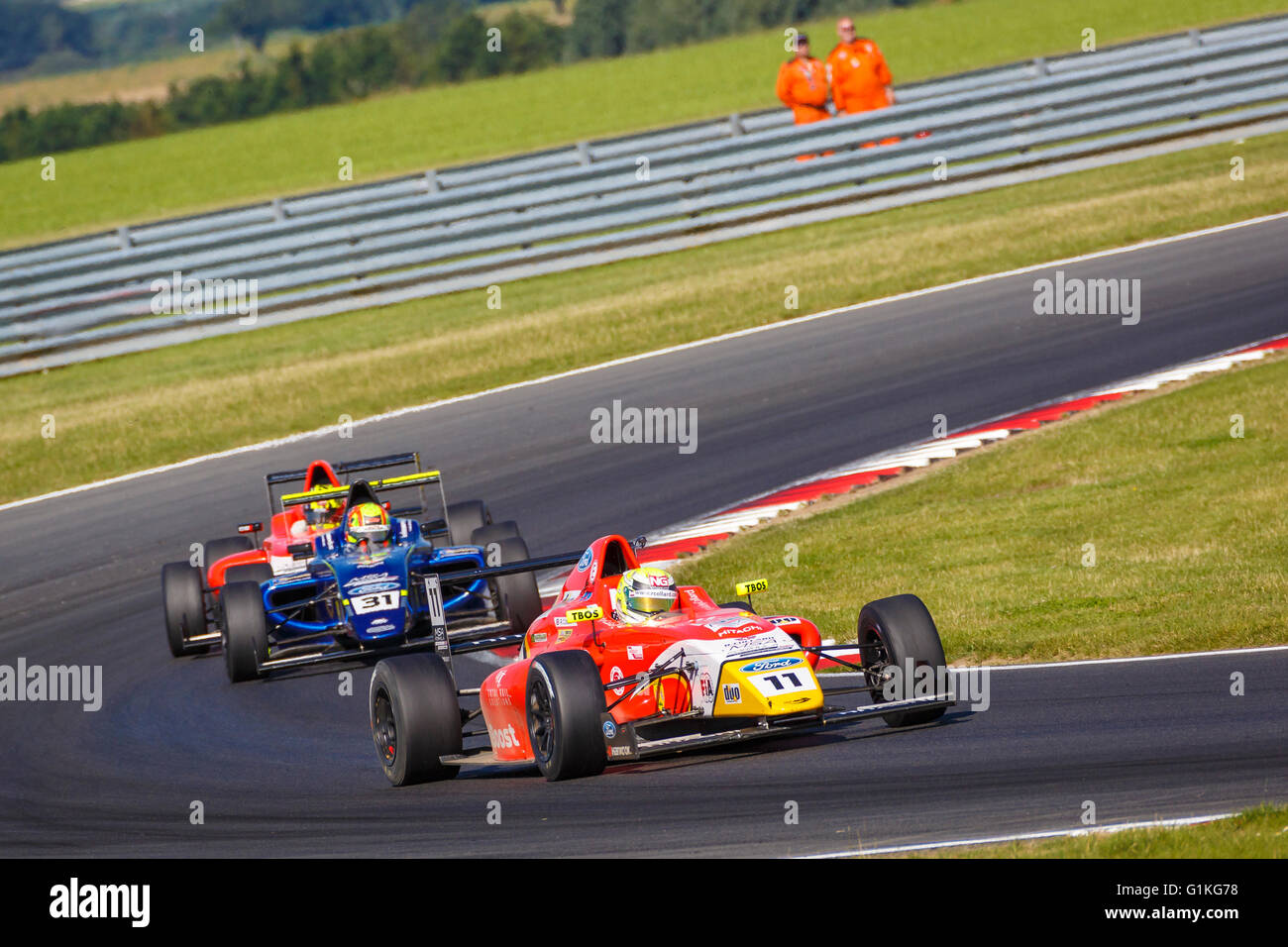 Ricky Collard through Palmer bend in the MSA Formula Ford Ecoboost race ...