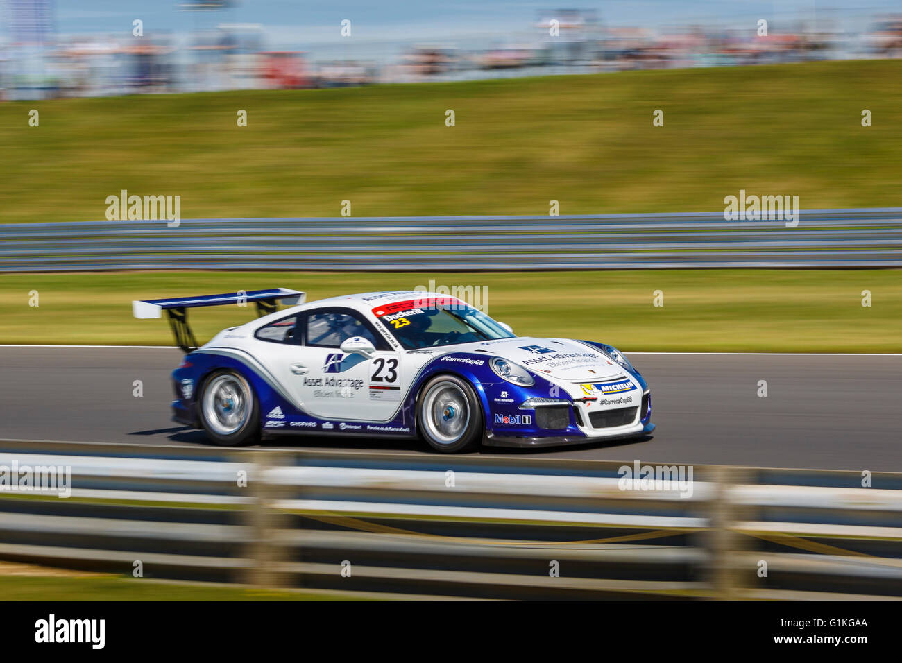 Iain Dockerill in the Porsche Carrera 911 GT3 cup race at Snetterton ...