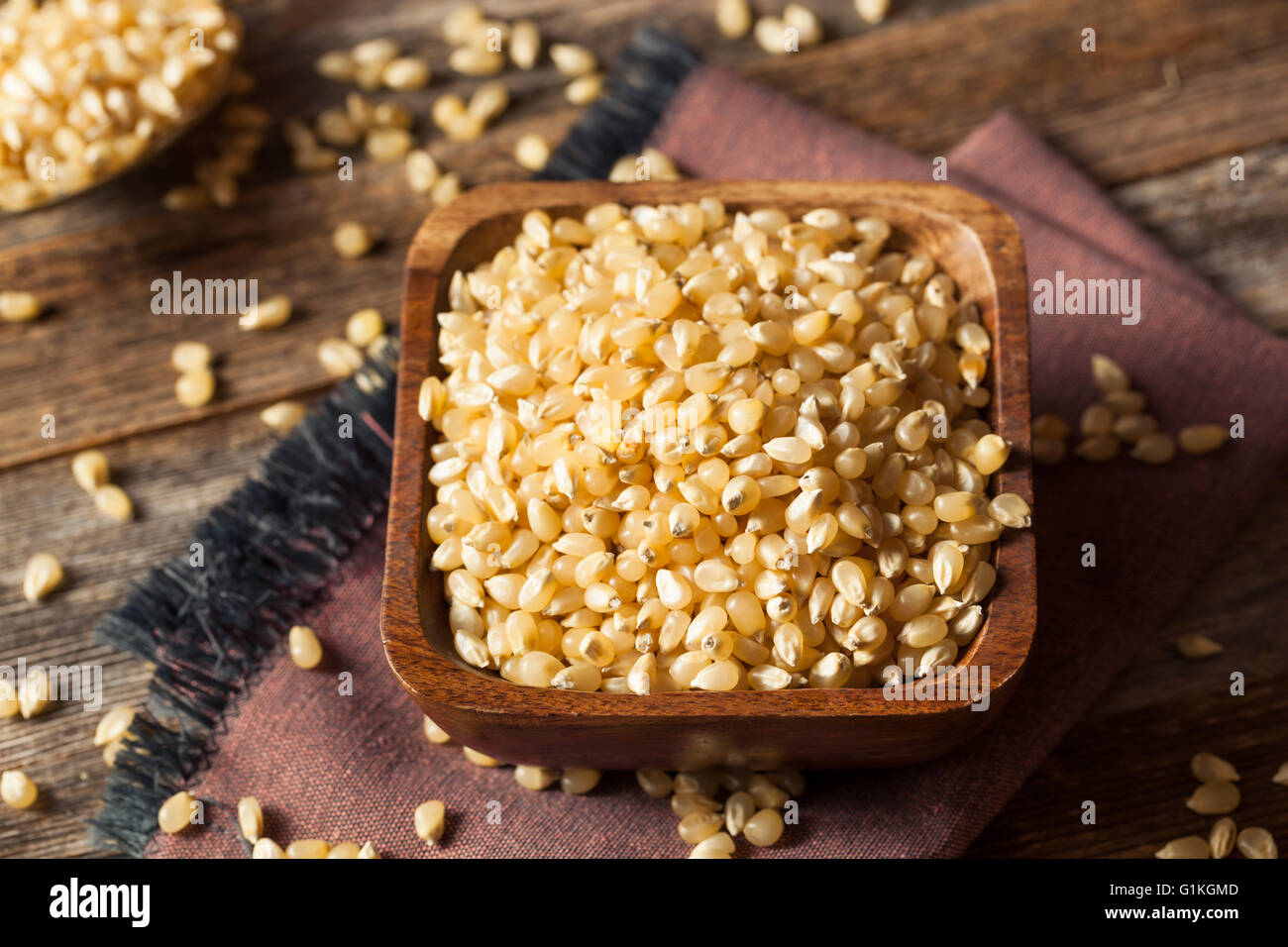Raw Organic White Popcorn Kernals Ready to Use Stock Photo - Alamy