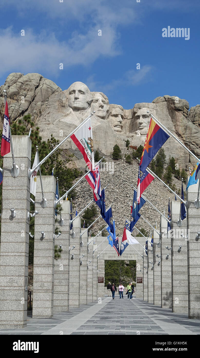 Mount Rushmore National Memorial, Black Hills, South Dakota, USA Stock ...