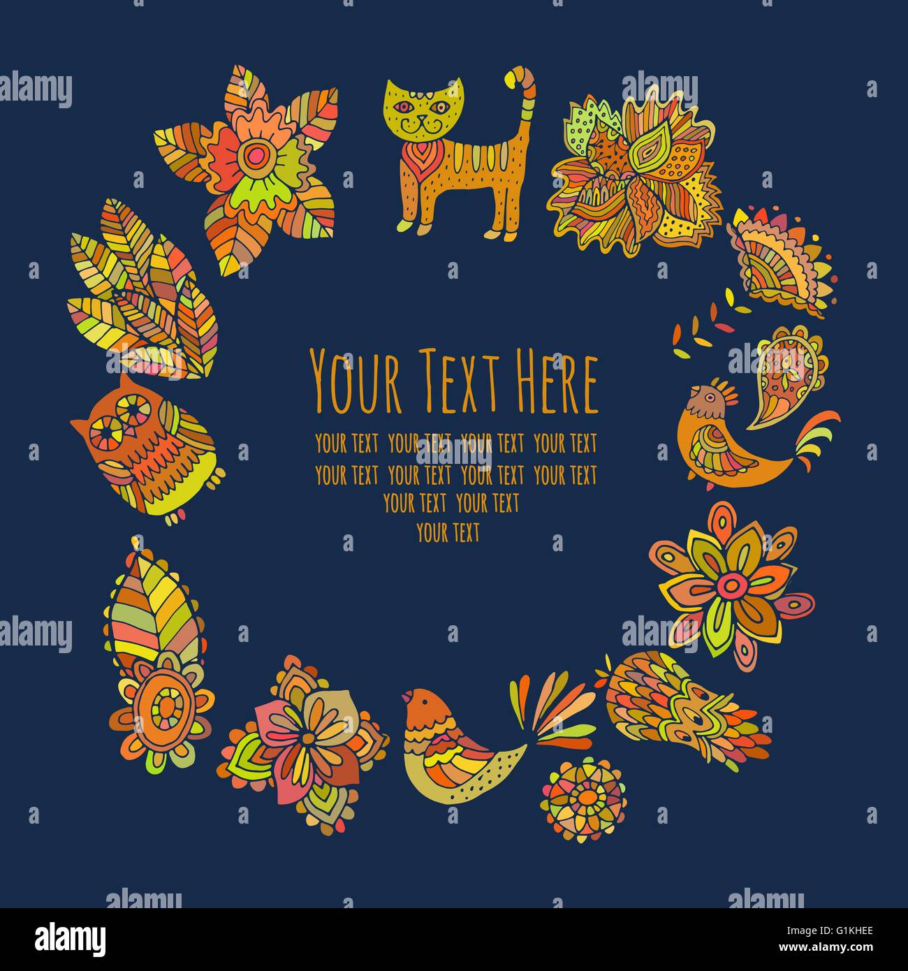 hand painted floral frame Stock Vector Image & Art - Alamy