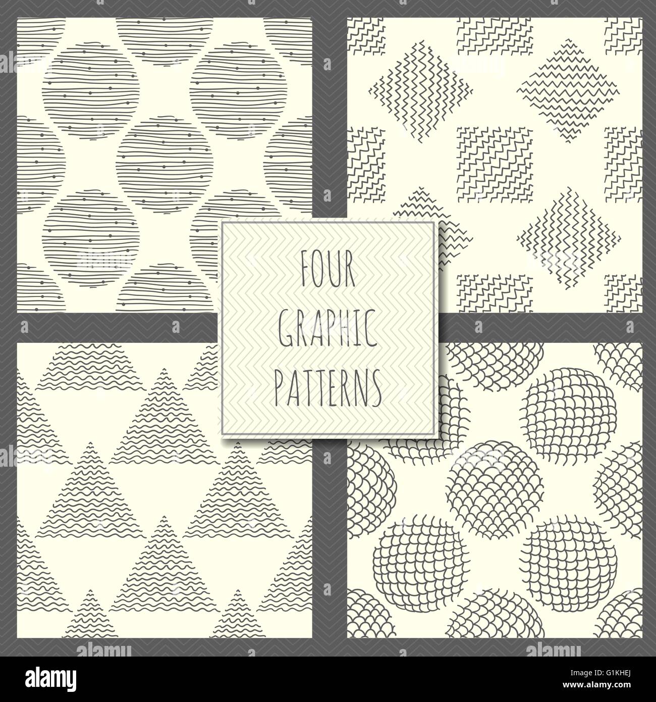 Vector seamless geometric patterns Stock Vector Image & Art - Alamy