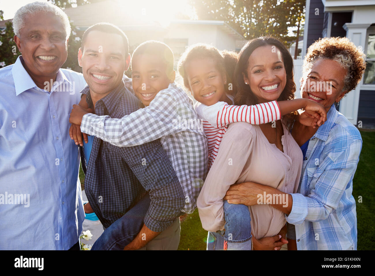 Black Family Smiling
