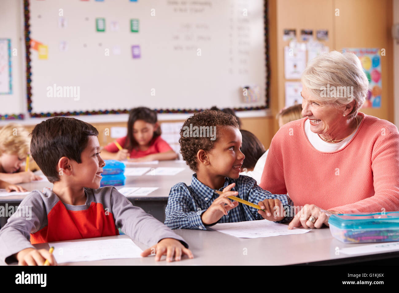 Elementary school children principal hi-res stock photography and ...