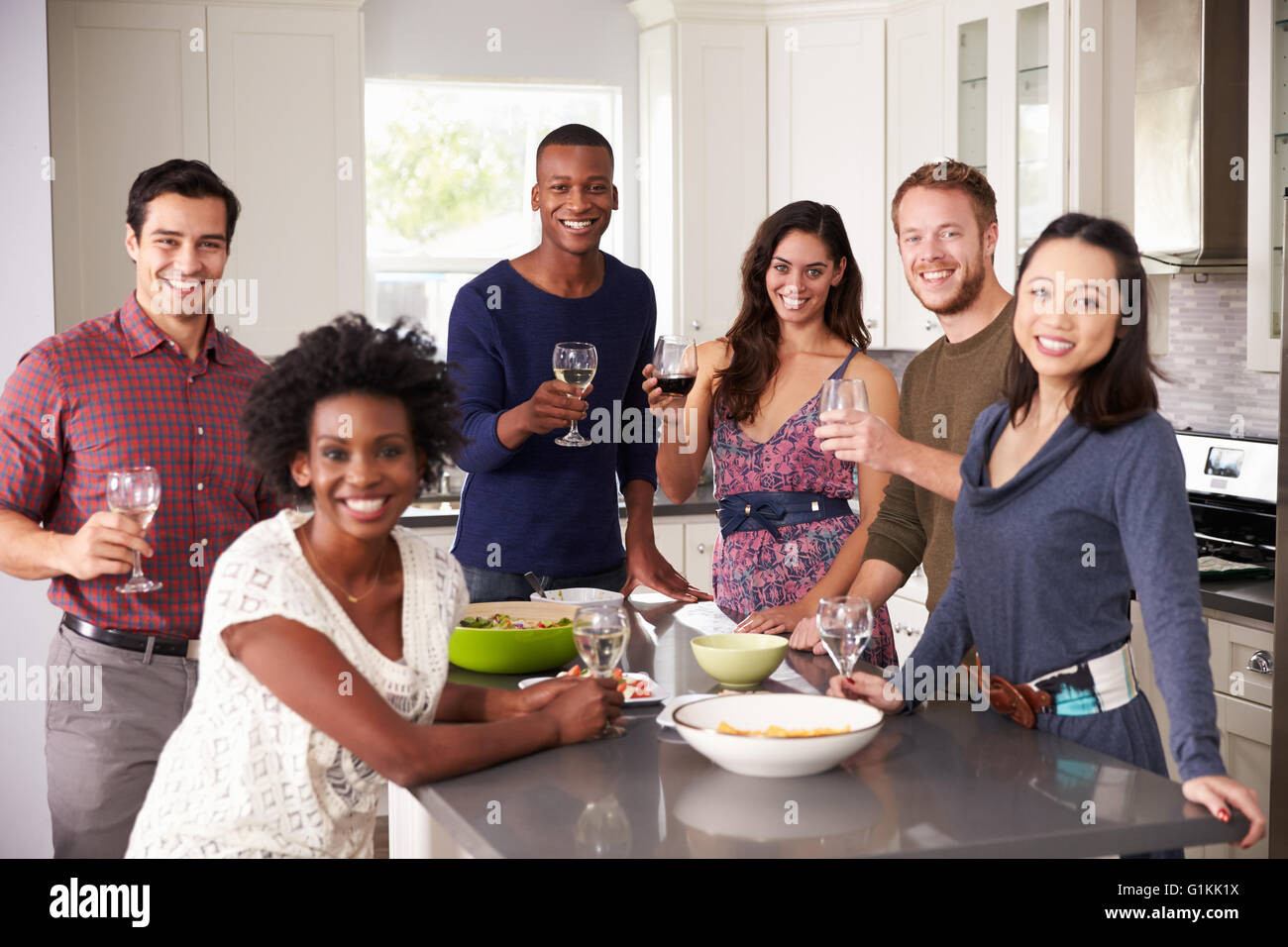 Pre dinner drinks friends hi-res stock photography and images - Alamy