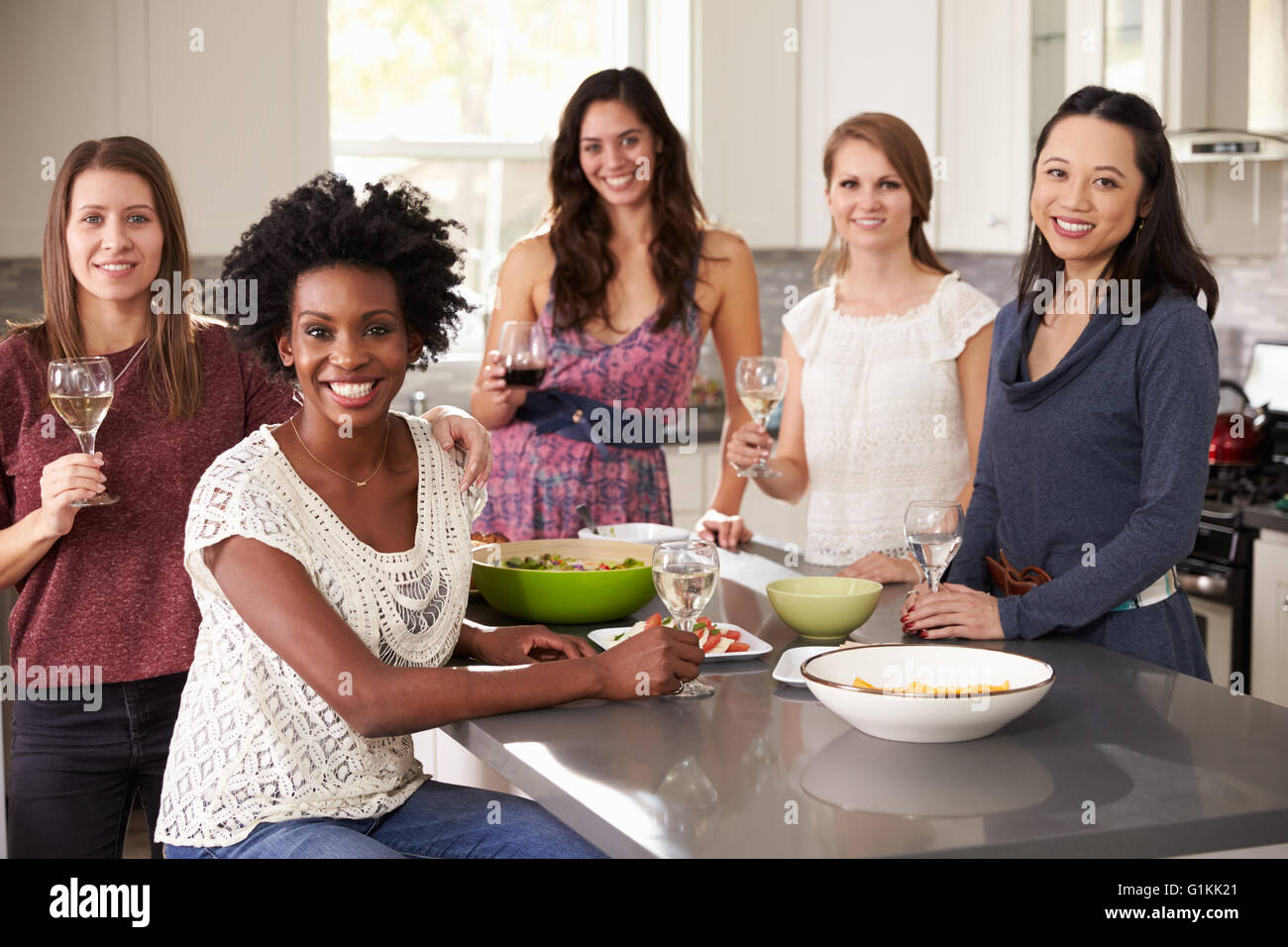 Pre dinner food friends hi-res stock photography and images - Alamy