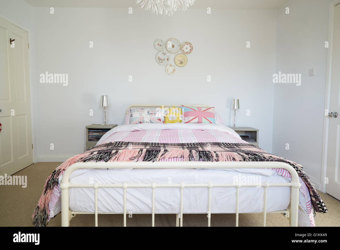 Bedroom Area In Modern Stylish Apartment Stock Photo - Alamy