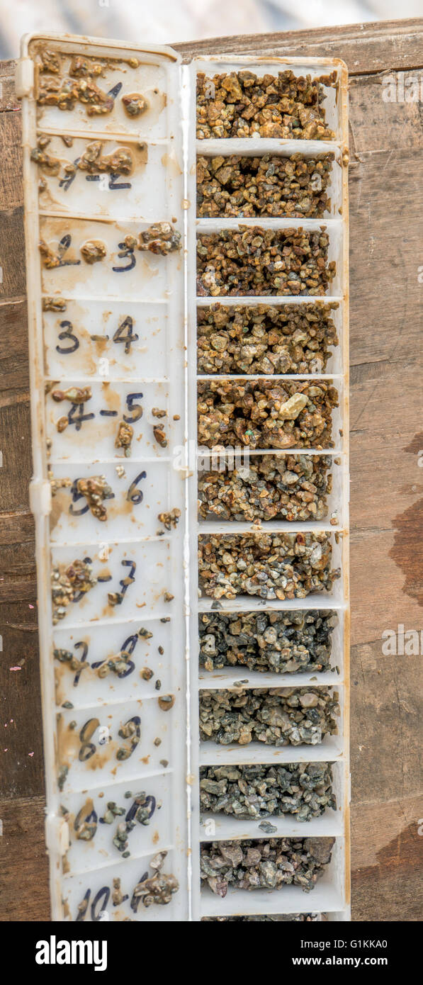 drill chip samples Stock Photo - Alamy