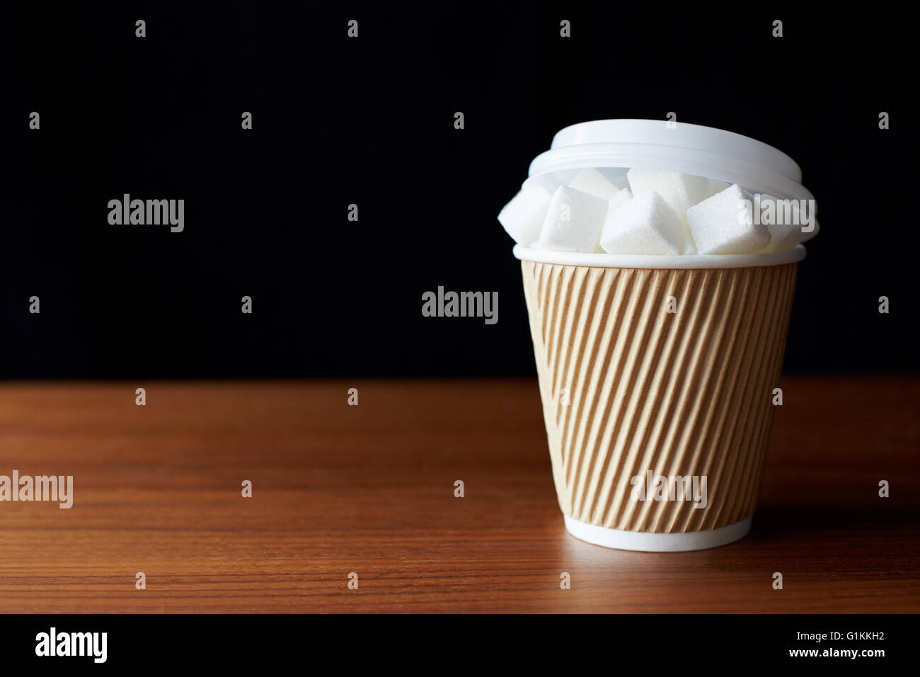 Shot Illustrating High Sugar Levels In Takeaway Drinks Stock Photo - Alamy