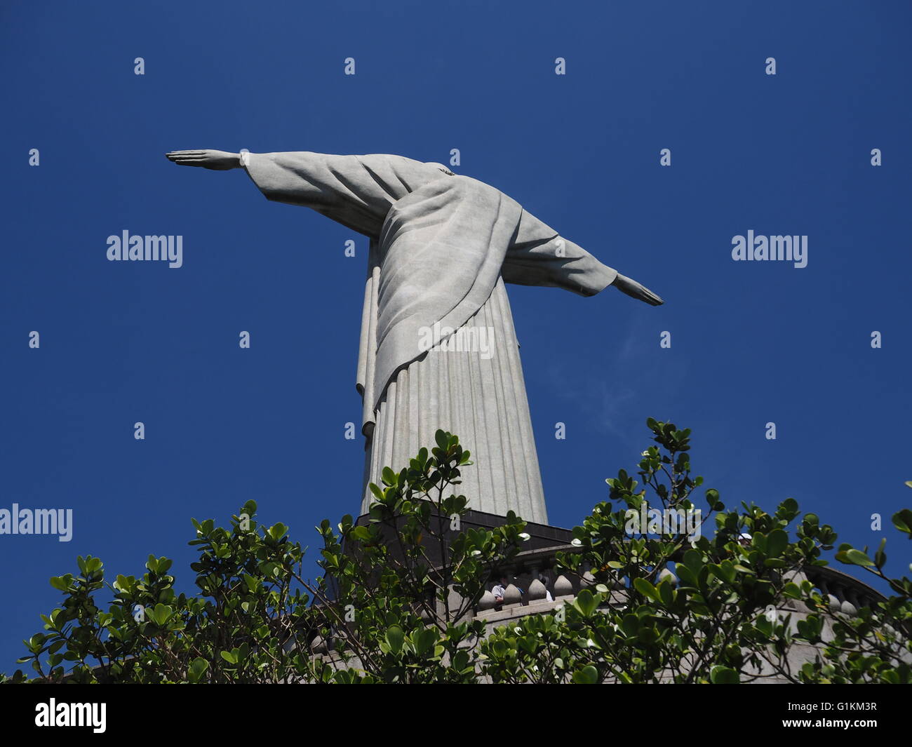 Rear or backside view of the Christ the Redeemer (statue) at Corcovado ...