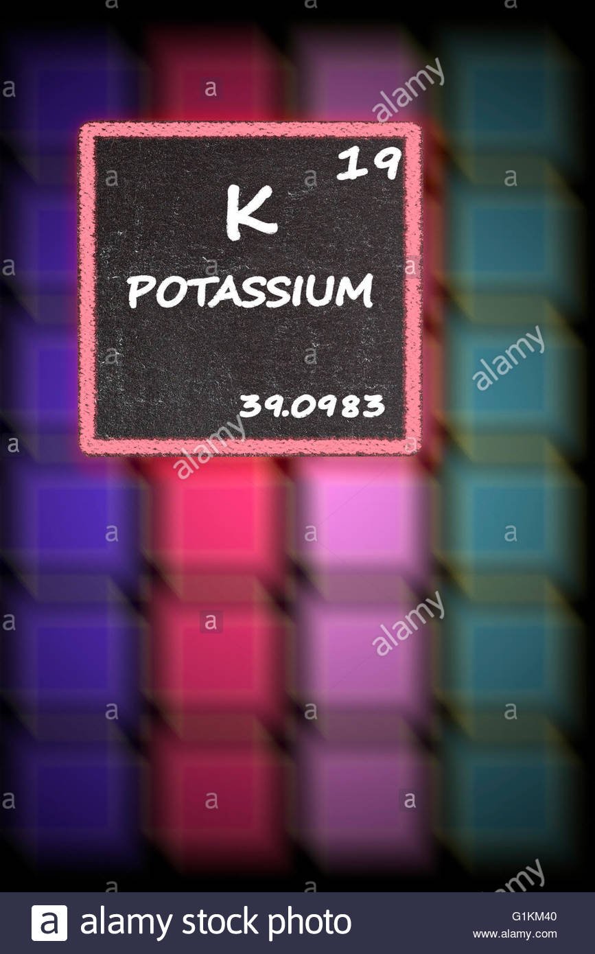 Potassium Chemical Element Periodic Table High Resolution Stock ...