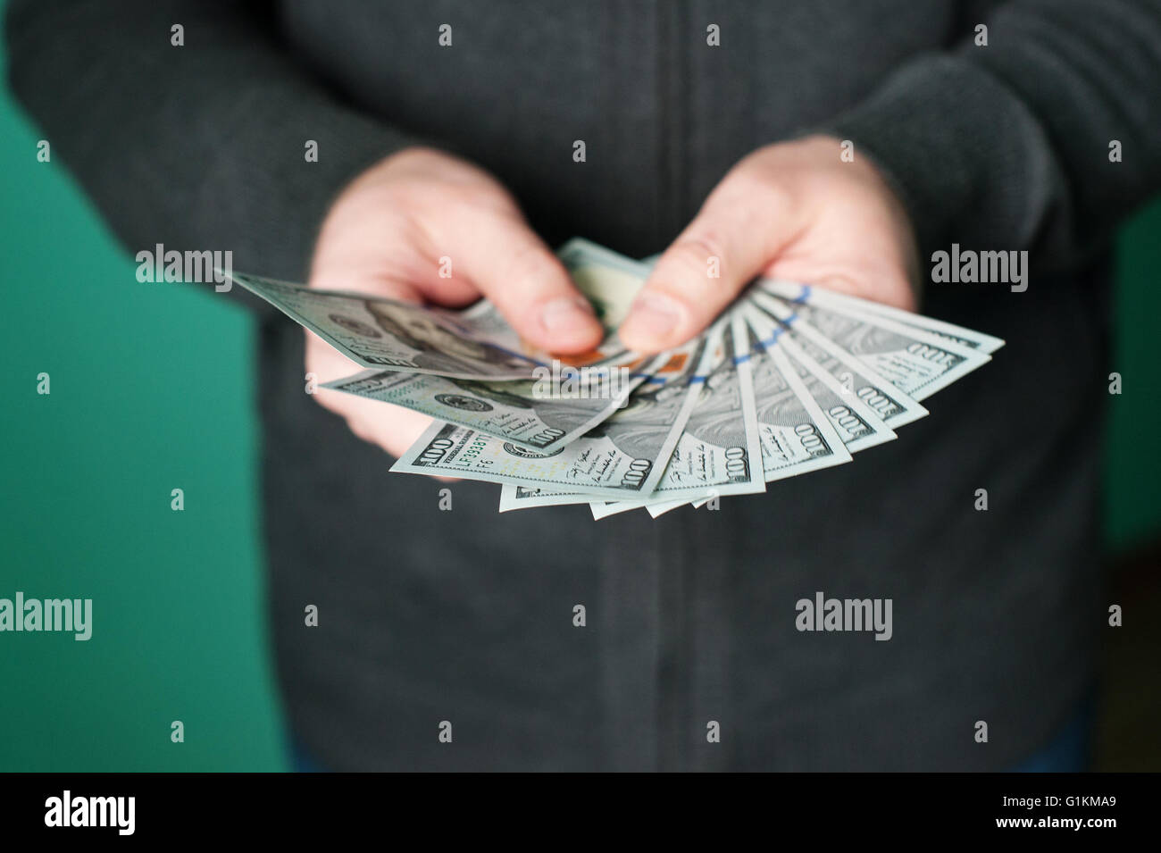 Money exchange man giving hi-res stock photography and images - Alamy