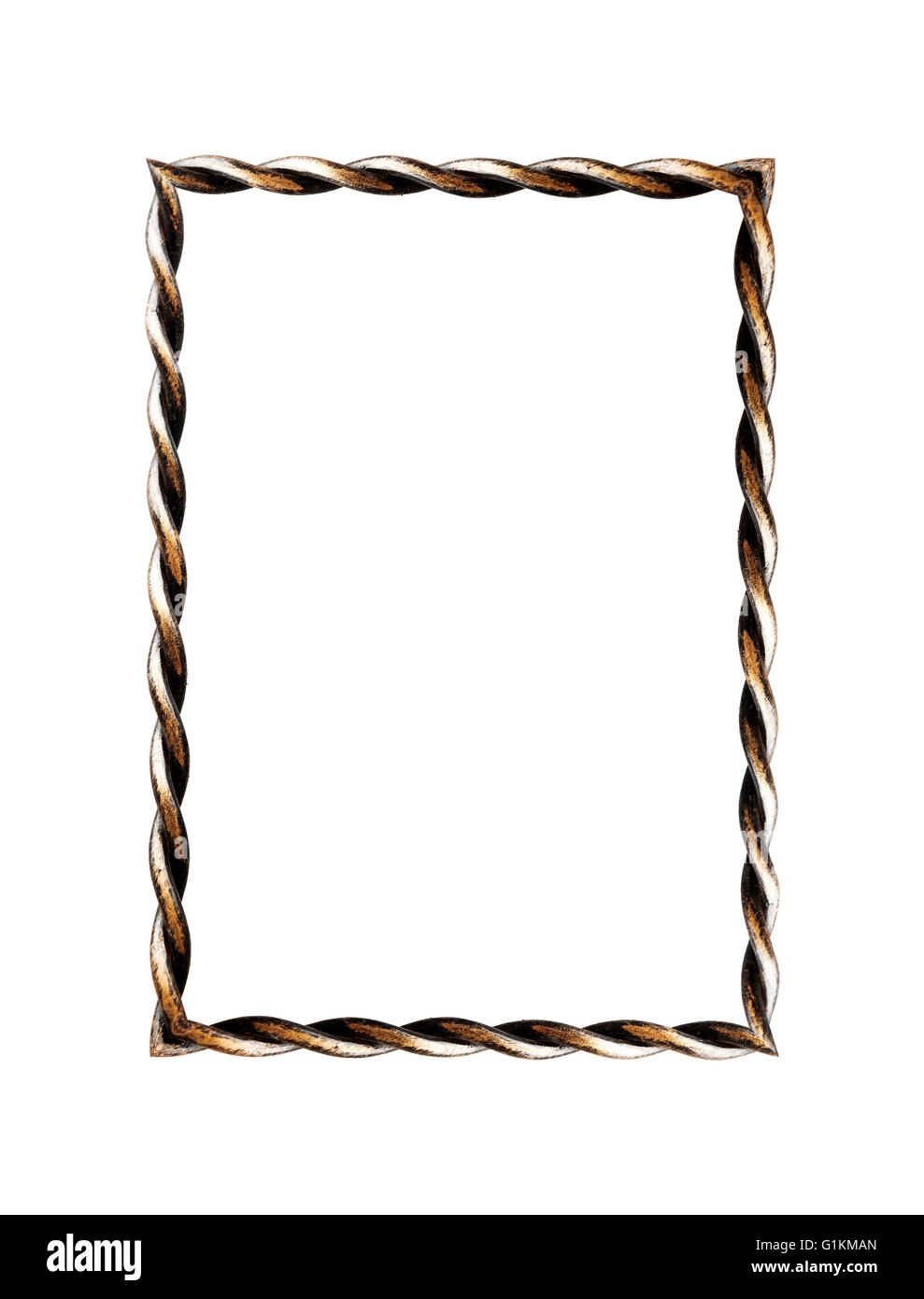 Forged metal frame isolated on white background Stock Photo - Alamy