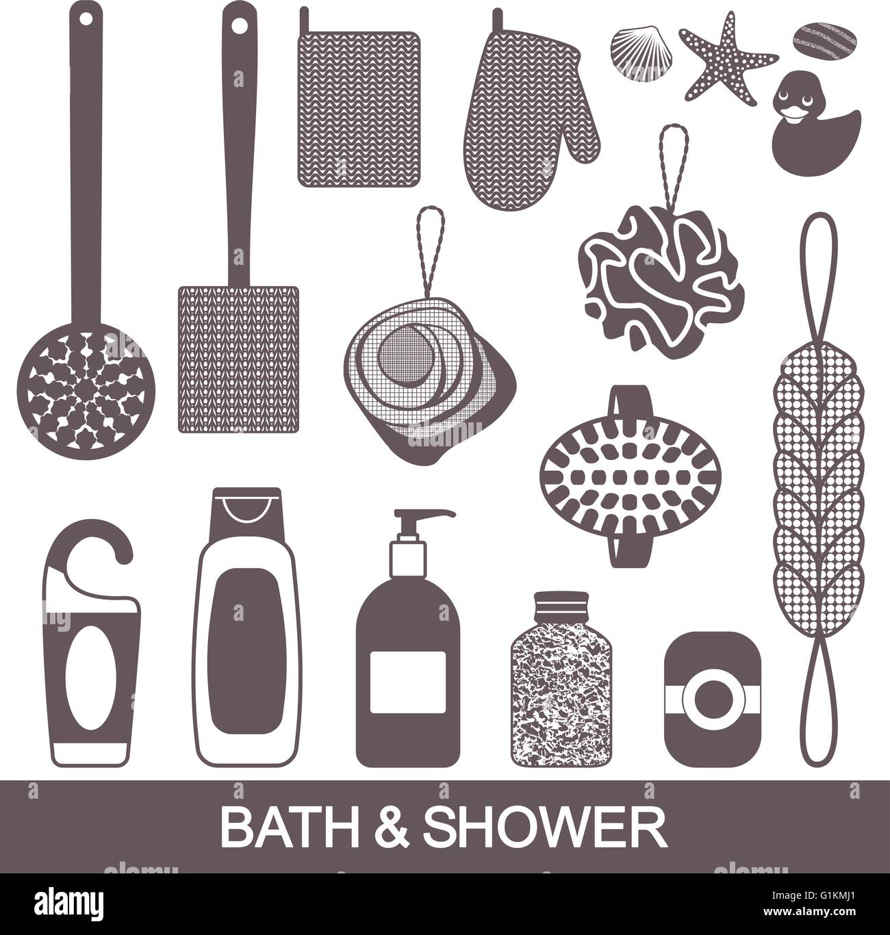 Shower puff Stock Vector Images - Alamy