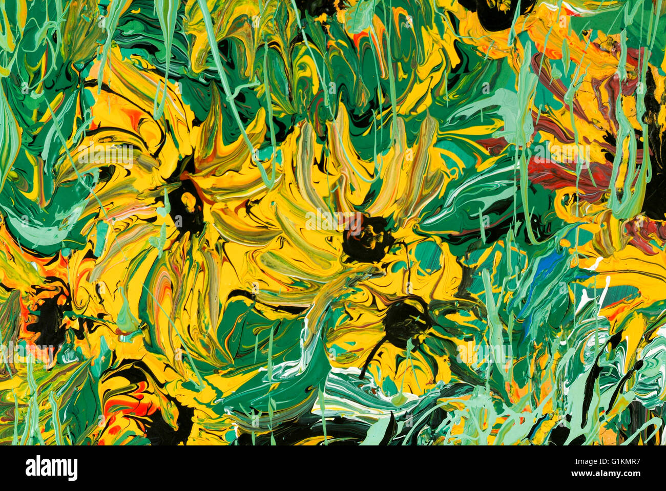 Abstract flower painting for background and texture Stock Photo - Alamy