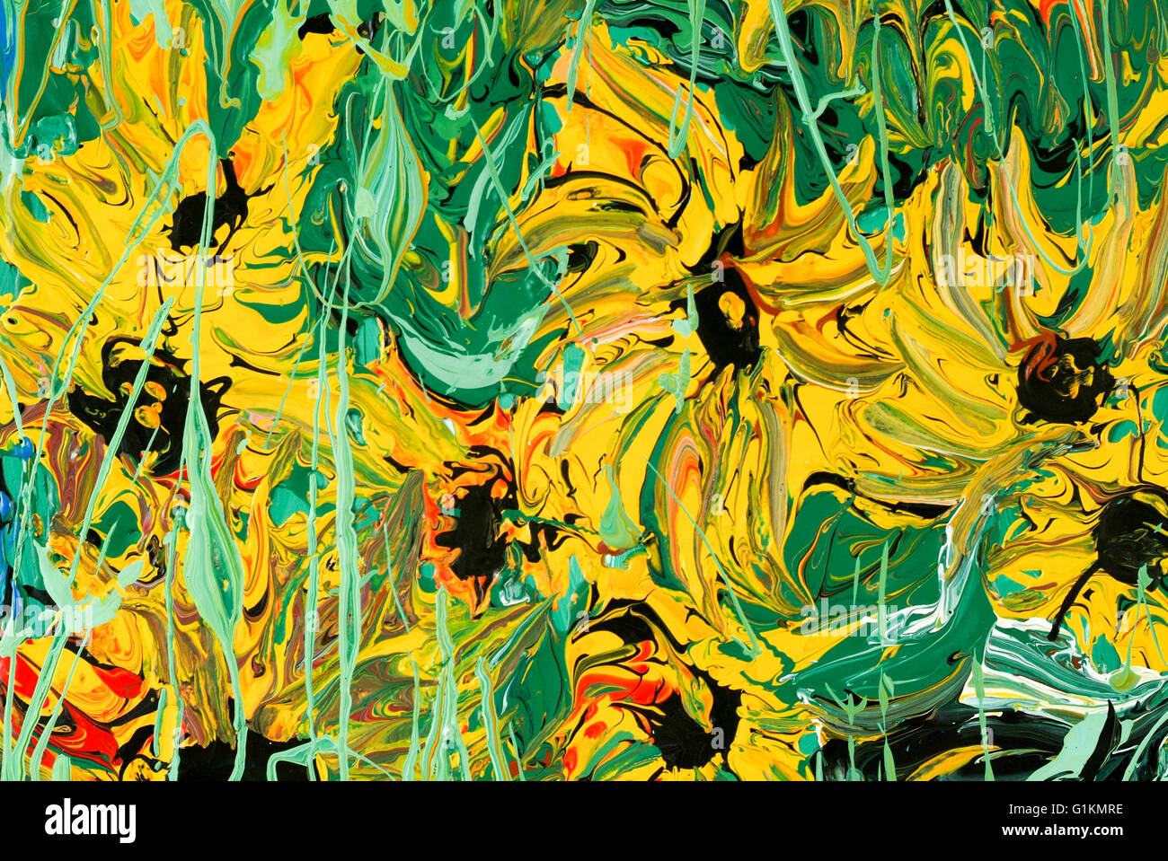 Abstract flower painting for background and texture Stock Photo - Alamy