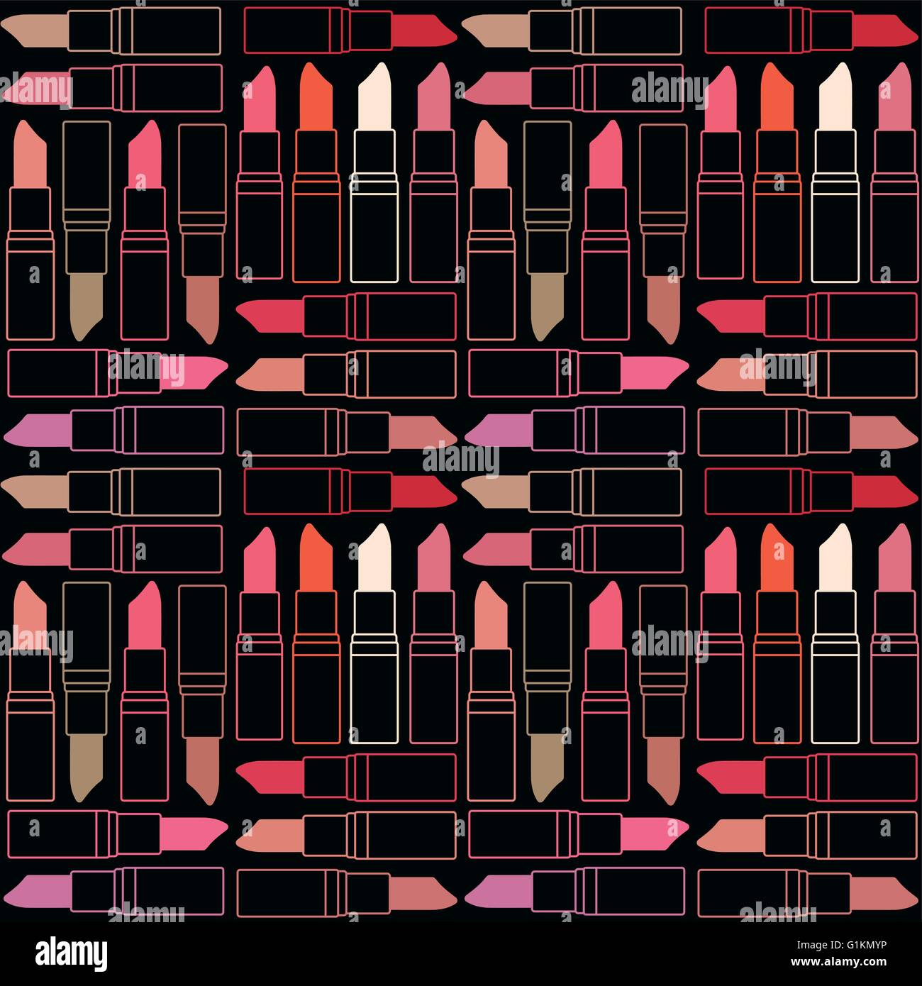 Vector seamless pattern background with lipsticks Stock Vector Image ...