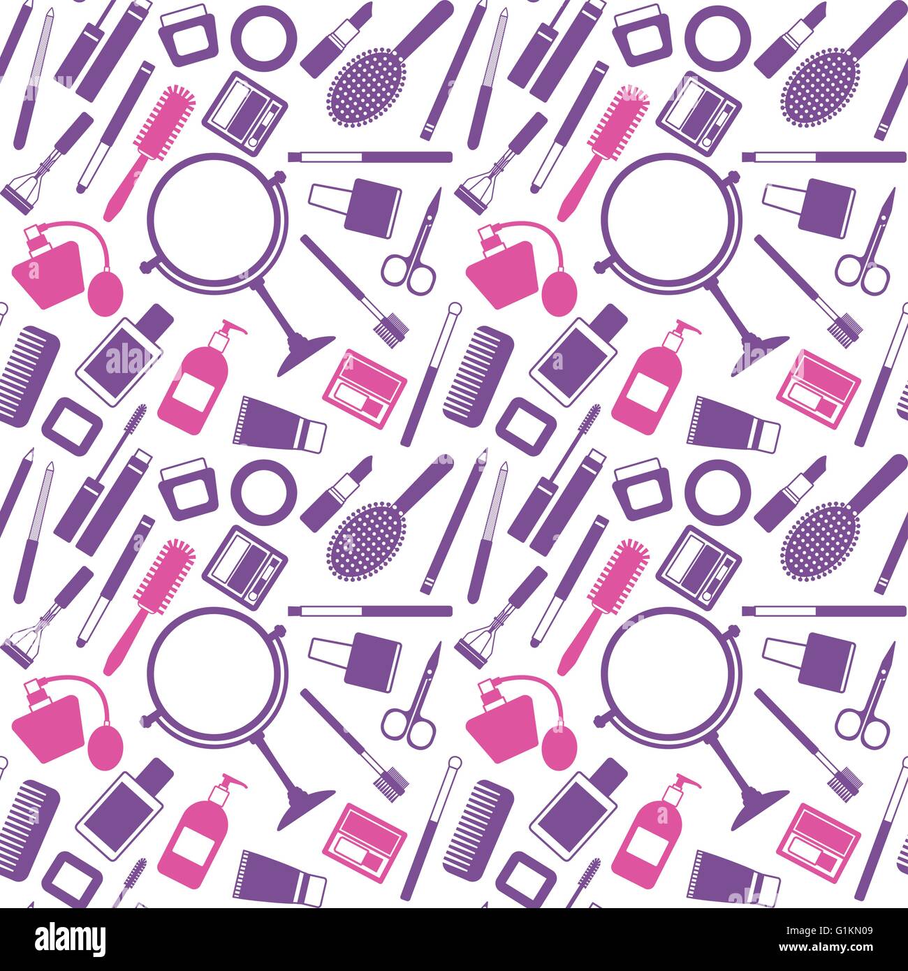 Seamless cosmetics pattern hi-res stock photography and images - Alamy